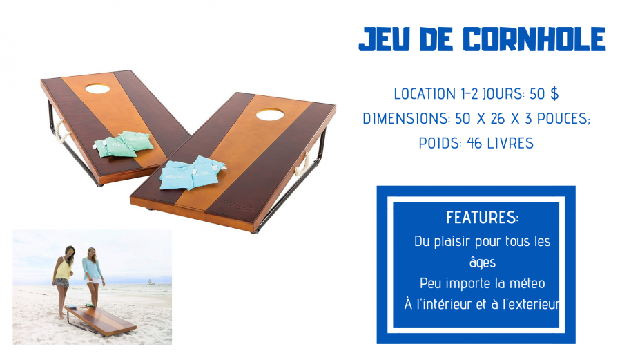 Jeu de Cornhole - Fun Party - Location de Mascotte et Jeux Gonflables ...