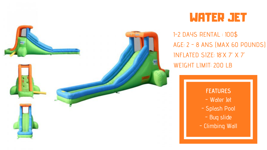 The Jet - Fun Party - Location de Mascotte et Jeux Gonflables au Quebec